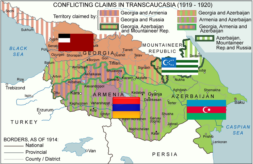 Caucasus map 1918