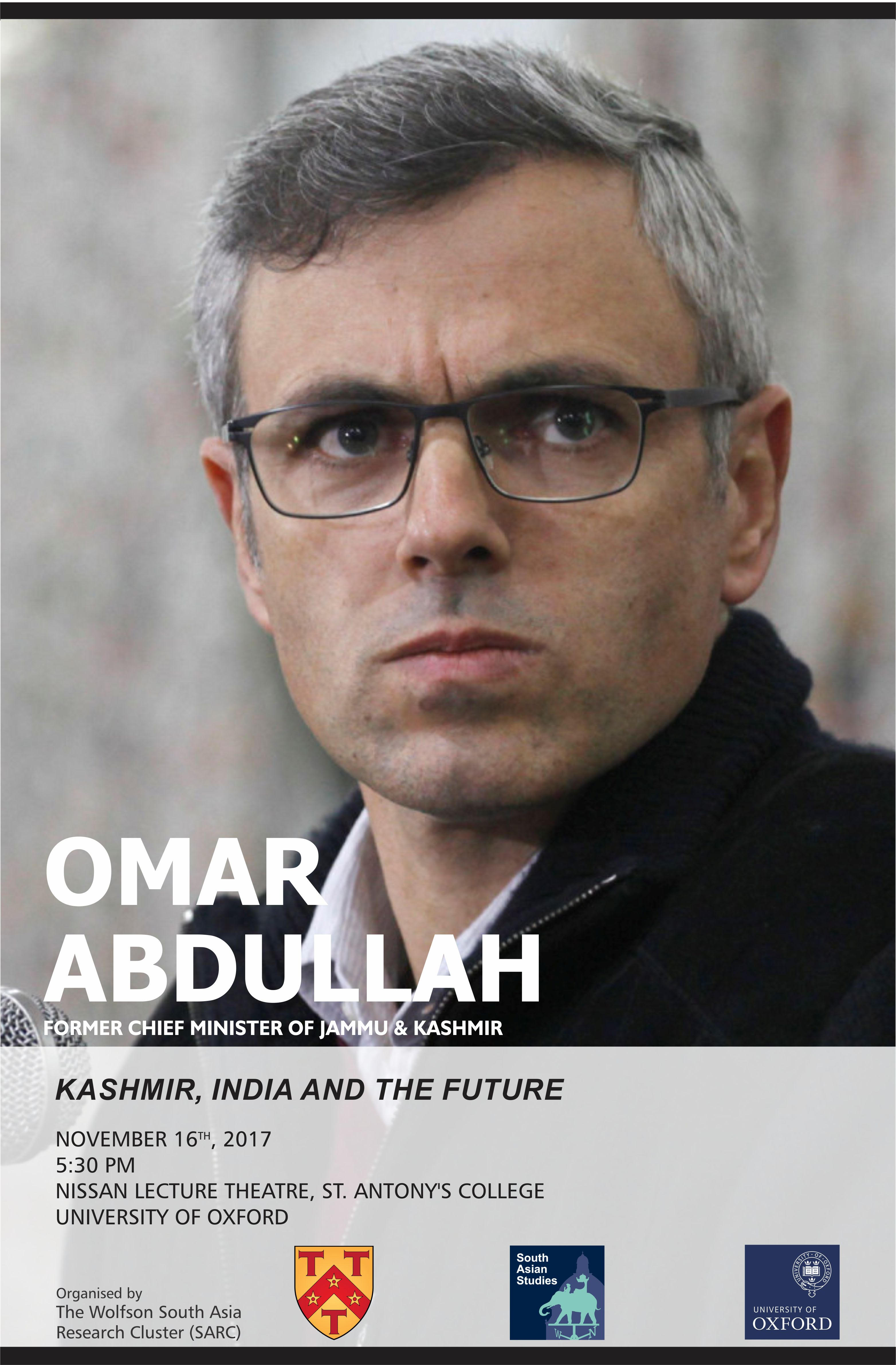 CSASP/SARC Special Event: Omar Abdullah: Kashmir, India and the Future ...